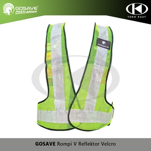 Jual GOSAVE Rompi V Proyek Dengan Reflektor / Safety Vest - Hijau ...
