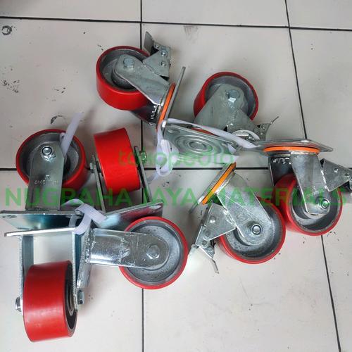 Jual Roda Troli 4 Inch SAGENWERK Roda Caster Roda Troly - Type Mati ...