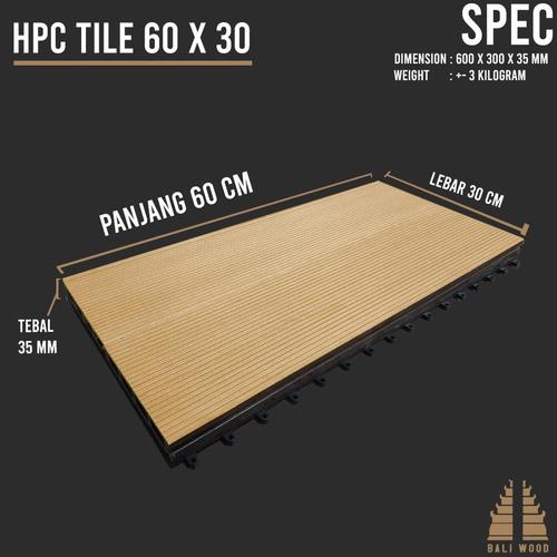 Jual Lantai DIY Decking WPC (HPC) Kayu tile Baliwood panjang 60x30 not ...