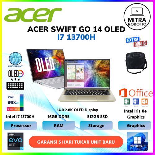 Jual Acer Swift Go 14 OLED I7 Gen 13 16GB 1TB 14.0 2.8K 90Hz Evo ...