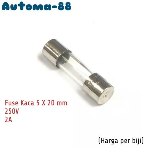 Jual Fuse Tabung Kaca 2A 2 Ampere 250V untuk Terminal Block UK5-HESI ...
