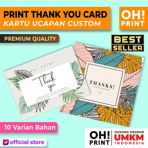 Jual Cetak Thank You Card Custom Kartu Ucapan Custom A3+ Bahan Premium - Everyday 324, Print 1 ...
