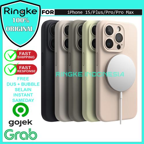 Jual Case iPhone 15 Pro Max Plus 15 Ringke Silicone MagSafe Slim Casing - Sunny Lime, iPh 15 Pro ...