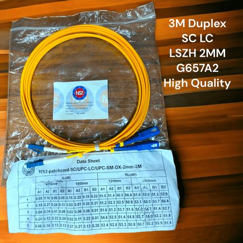Jual kabel patchcord sc lc duplex 3 meter high quality NS2 patch cord 3m - 3M SIMPLX SCLC ...
