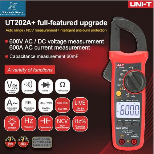 Jual Tang Ampere Digital Clamp Meter AC DC merk UNI-T type UT 202A ...