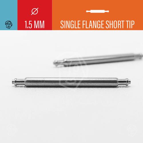 Jual Spring Bar Single Flange Short Tip Diameter 1.5mm - Pin Tali Jam ...