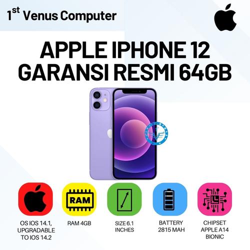 Jual Apple iPhone 12 Garansi Resmi / Iphone 12 64Gb Original - Kota ...