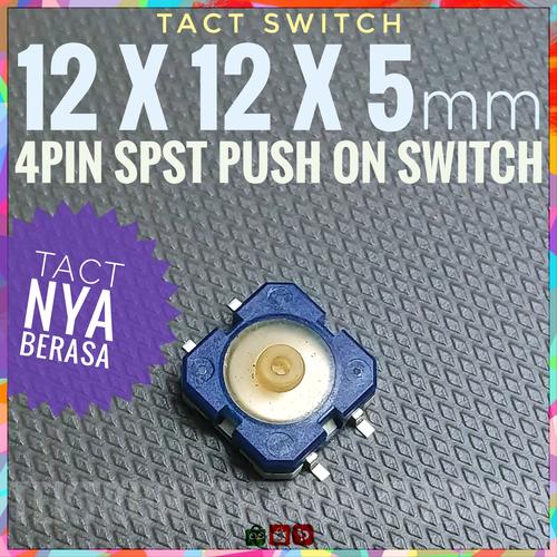 Jual TACT SWITCH 12x12x5mm 4pin Tactile Sw 12x12x5 12mm 5mm Push On ...