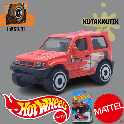 Jual Hot Wheels Mobil SUV Mitsubishi Pajero Evolution Rally Art Merah ...