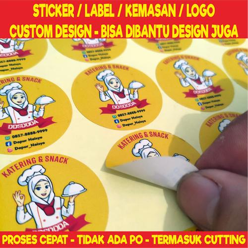 Jual BA163 Sticker Custom Sticker Stiker Custom Label Sticker Kemasan ...