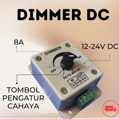 Jual DIMER LED STRIP DC LED 12/24V DIMMER LAMPU LED DC 8A CONTROL SPEED ...