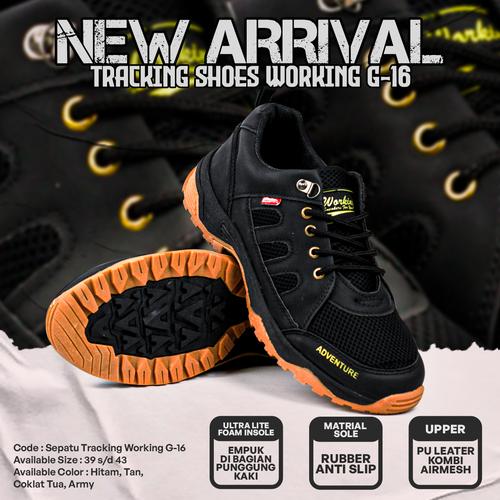 Promo NEW ARRIVAL!!! TRACKING SHOES WORKING G-16 SEPATU GUNUNG PRIA ...