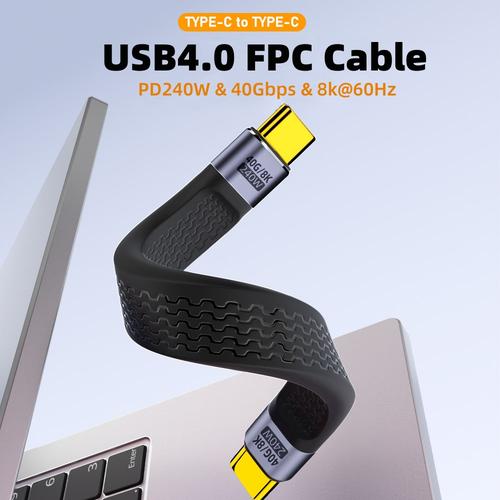 Jual USB 4.0 Gen3 FPC Short Cable PD 240W 5A USB C to Type C 40Gbps 8K ...