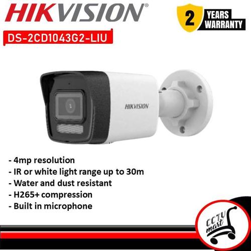 Jual Ip Camera Hikvision Outdoor DS-2CD1043G2-LIU 4mp Cctv Dual Light - 1043G2-LIU - Kota ...