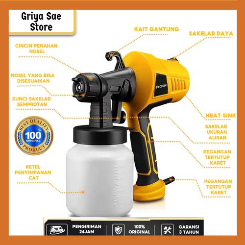 Jual Mesin Cat Semprot Tembok Energi Listrik Spray Gun Electric Daya ...