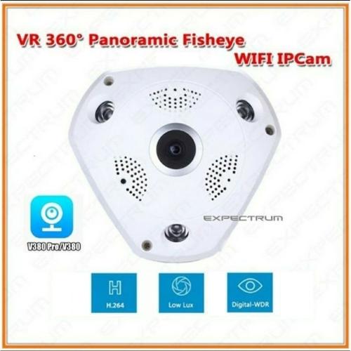 Jual IP Camera / IP CAM VR V380. Wireless Fish Eye 360 Panoramic Lens cam - IPCAM 3MP - Jakarta ...
