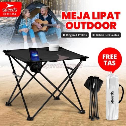 Jual Speeds Meja Lipat Outdoor Indoor Meja Camping 031 - 19 HITAM ...