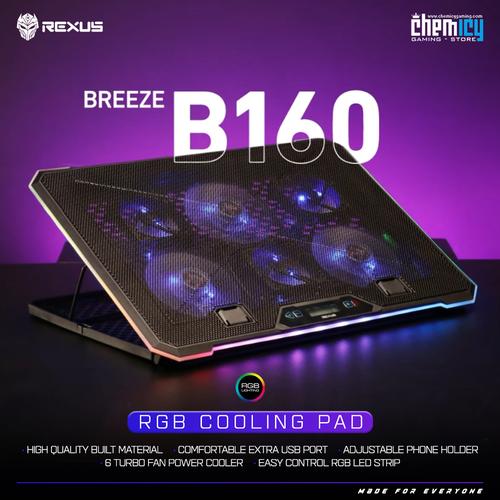 Promo Rexus Breeze B160 / B-160 RGB Cooling Pad / Fan Laptop - Jakarta ...