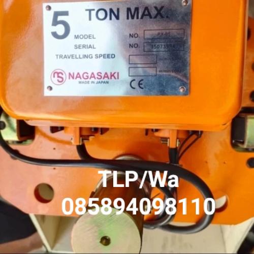 Jual Trolley Electric Hoist 5 Ton NAGASAKI JAPAN (3phase) - Jakarta ...