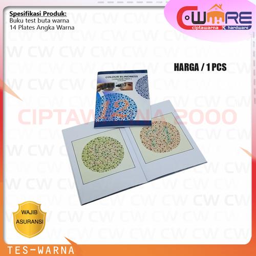 Jual Buku Buta Warna (Color Test) 14 plates angka + Reading Chart ...