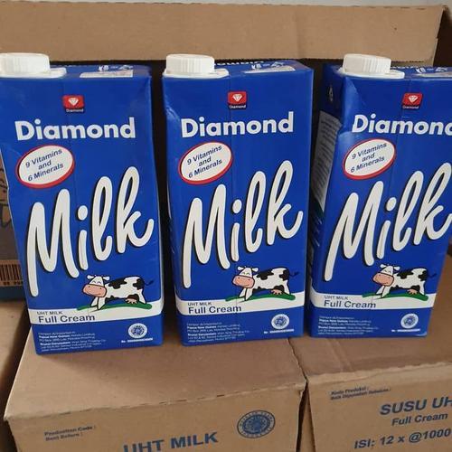 Jual susu uht diamond 1 liter karton 12 pc / uht diamond milk plain - Kota Surabaya - Moriko ...