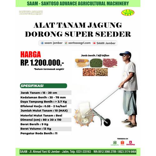 Jual Mesin Alat Tanam Tugal Gejik Jagung Kedelai Kacang Sorgum SUPER ...