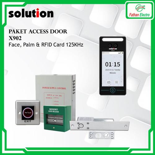 Jual Paket Access Door Face & RFID Card Solution X902 - Pintu Kaca ...