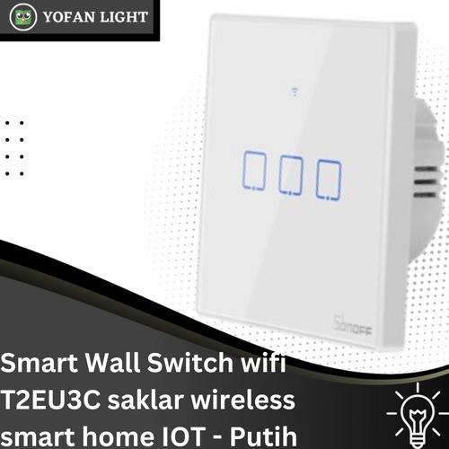 Jual Sonoff Smart Wall Switch wifi T2EU3C saklar wireless smart home ...