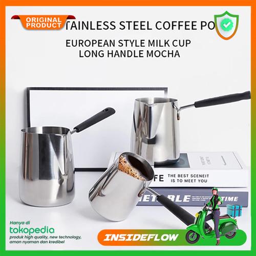 Jual Milk Jug Stainless Steel Gagang Panjang Kopi Susu Latte Frothing ...