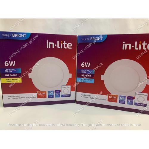 Jual Downlight LED Panel InLite INPS628R, 6 Watt, Bulat, - 6500K/Putih ...
