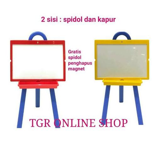 Jual INFORMA Papan Tulis Berdiri Anak 2 Sisi Free Spidol Kapur Standing ...