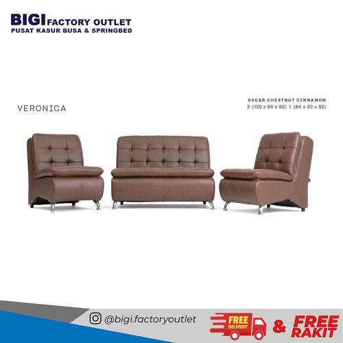 Jual Sofa set ruang tamu 2 1 1 seater coklat klasik retro minimalis ...