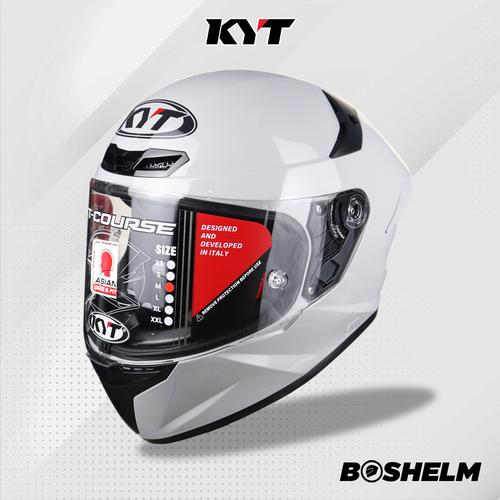 Promo Helm KYT TT Course Plain ASPHALT GREY Helm Full Face SNI ...