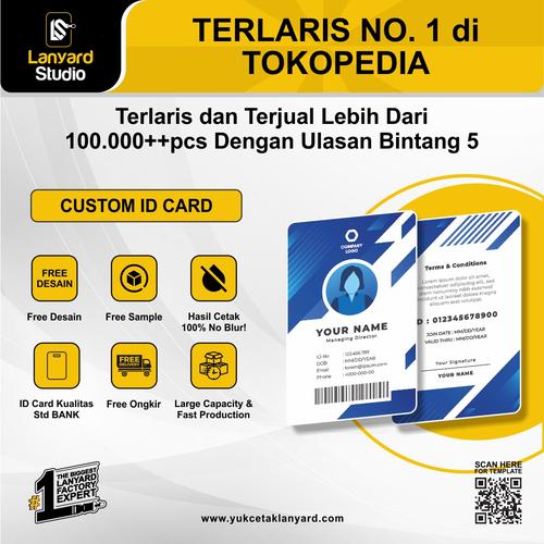 Jual Cetak ID Card Pegawai Pelajar Member Anti Luntur Super Tebal 0.9mm ...