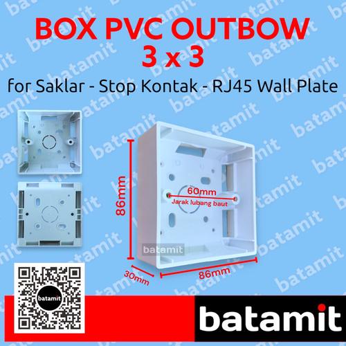 Jual PVC Box Kotak Stop Saklar Listrik Wall Box Outbow Dus OB Faceplate ...