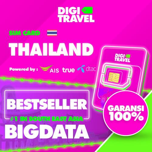 Jual DIGI TRAVEL Sim Card Thailand Tourist Simcard | Internet Call SMS ...