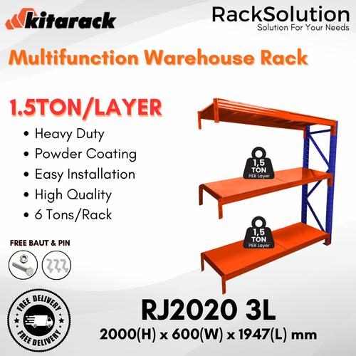 Jual RJ2020 KITARACK Jointer Rak Gudang 2 Meter Heavy Duty Warehouse ...