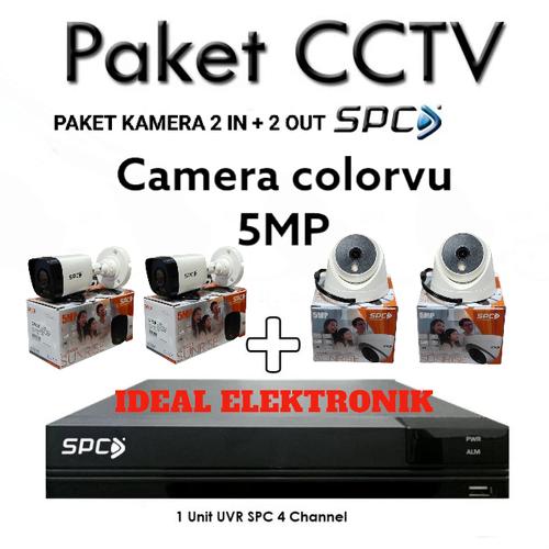 Jual Paket Camera Cctv 4ch 5MP SPC 2560p 4 Kamera Indoor Outdoor Asli ...
