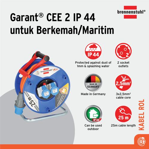 Promo Kabel Rol 2 Lubang Brennenstuhl Cable Reel Garant 25m 2 Socket ...