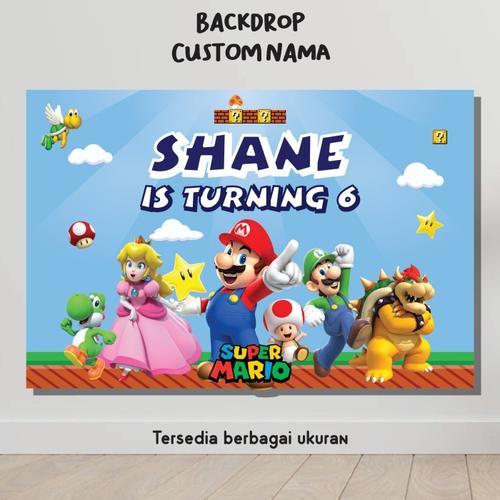 Jual BACKDROP SUPER MARIO BROSS DEKORASI ULANG TAHUN BANNER SPANDUK ...