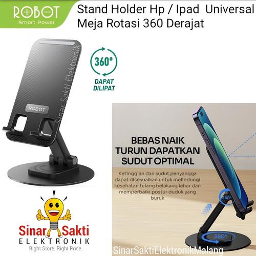 Jual Stand Holder Hp Ipad Universal Robot Meja Rotasi 360 Derajat ...