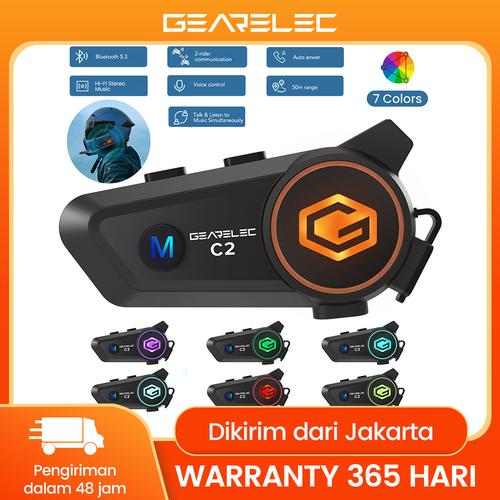 Promo C2 Helm Headset Intercom 2 Rider IPX7 Pengurangan kebisingan ...