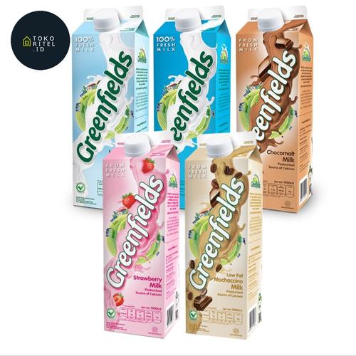 Jual Susu UHT Greenfield 1 Liter Fresh Milk Choco Malt/Greenfield Milk ...