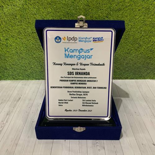 Jual Hadiah kenang-kenangan plakat kampus mengajar kado wisuda custom ...