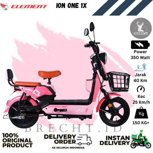 Jual Sepeda Listrik ELEMENT E Bike ION ONE 1X 350 Watt Mirip X6 - Merah ...