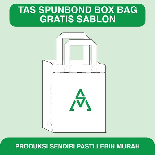 Jual tas box bag spunbond 70gsm gratis sablon tas goodiebag custom ...
