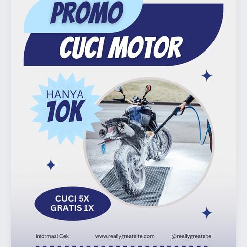 Jual cetak spanduk banner cuci motor 2 - 50x50 cm - Kota Surabaya ...