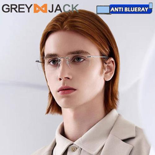 Promo Grey Jack Kacamata Antiradiasi Blueray TR90+Metal Model Kotak ...