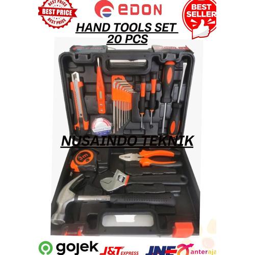 Jual HAND TOOLSET / TOOL KIT SET / TOOLKIT 20 PCS TOOLBOX EDON FULL ...