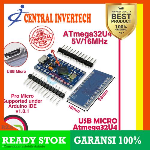 Jual ARDUINO PRO MICRO ATMEGA32U4 5V 16HZ MICRO USB BOARD - Kota ...
